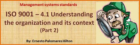 ISO Sub Clause Understanding The Organization And Its Context Part