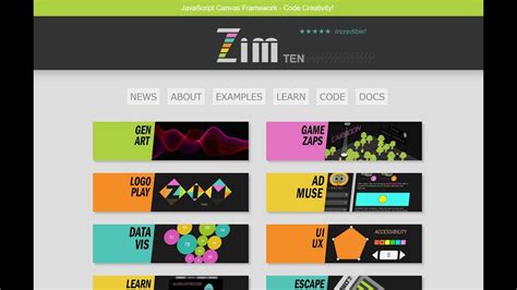 Zim Bubbling 94 Intro To Ten Site Html Canvas Javascript Createjs Zimjs Youtube