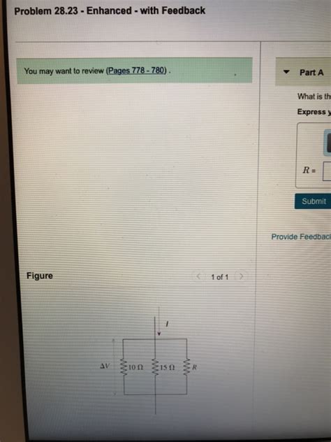 Solved Part A What Is The Value Of Resistor R In The Chegg Com