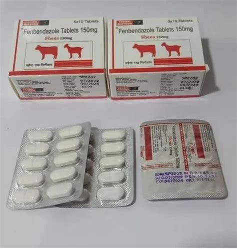 Fenbendazole Tablets 150mg at ₹ 100/stripe | Fenbendazole Bolus in ...