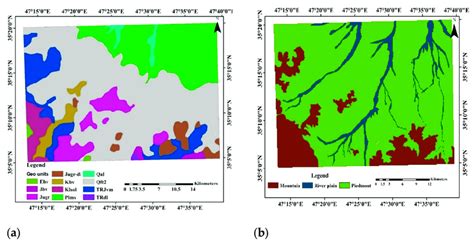 Illustration Of The Distribution Of Geologic A And Geomorphic B