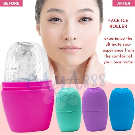 Ice Roller Face Massage Leak Proof Silicone Cube Ice Mold Facial Ice