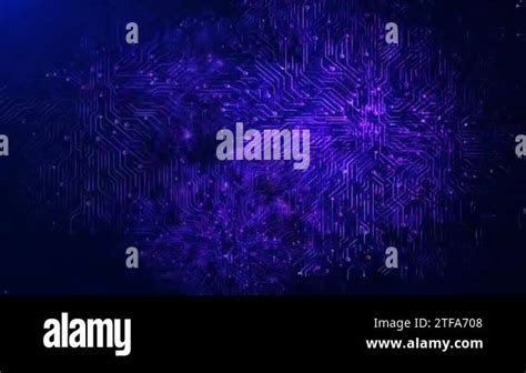 Loop Animation Of Circuit Burst Digital Circuits Processor Energy Explosion Stock Video Footage