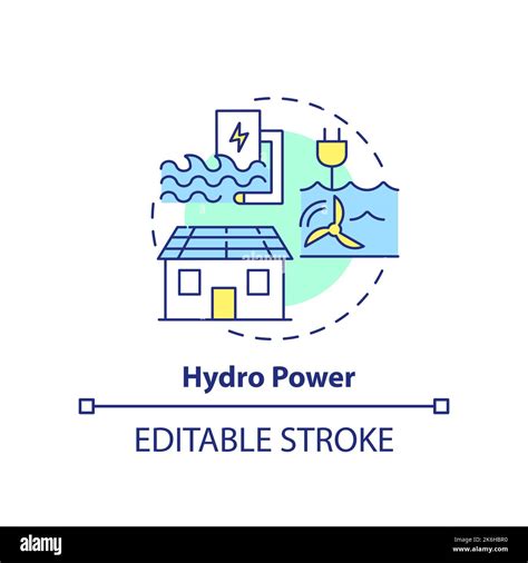 Hydro Power Concept Icon Stock Vector Image Art Alamy