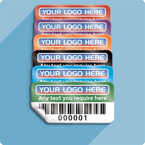 Barcode Asset Labels Standard Design 5 Asset Labels From