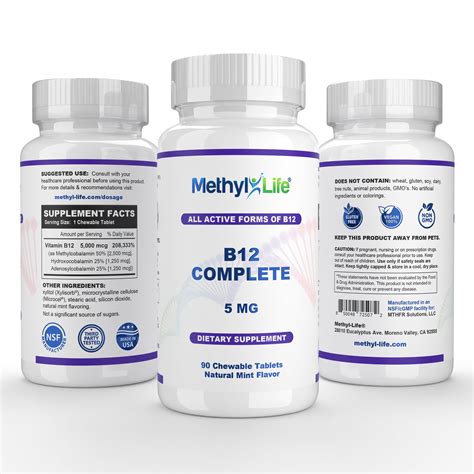 Methylation Vitamins Methyl B12 And Methylfolate 5 Mthf 3 Products