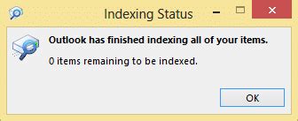 Outlook Not Searching All Mails