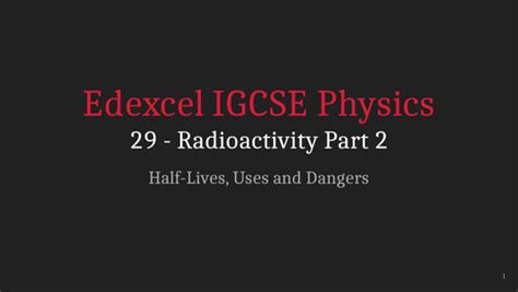 Edexcel Igcse Double Award Science Physics Presentations The