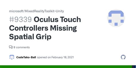 Oculus Touch Controllers Missing Spatial Grip · Issue 9339 · Microsoft