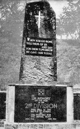 Kohima Memorial 7th Battalion Worcestershire Regiment