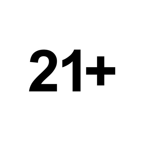 Sign Of Adult Only Icon Symbol For Eighteen Plus 18 Plus And Twenty One Plus 21 Plus Age On