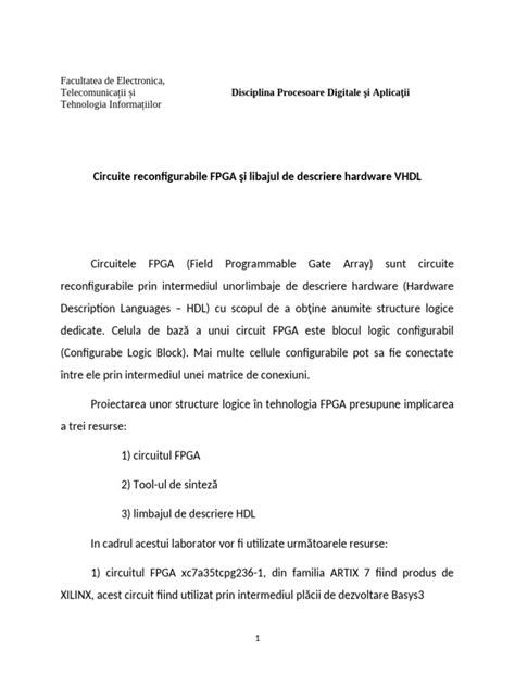 laborator 1 fpga vhdl 1 pdf