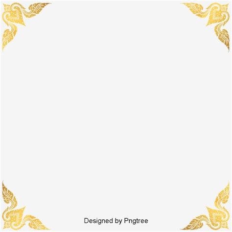 Thai Pattern Frame With Leaves Decoration