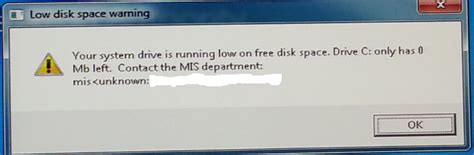 False Low Disk Space Error Software And Applications Spiceworks Community