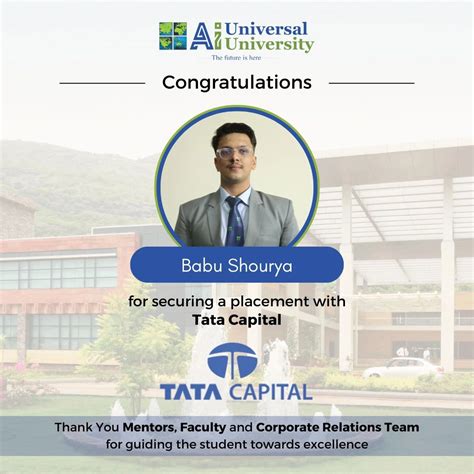 Babu Shourya On Linkedin Tatacapital Placed Ubs 26 Comments