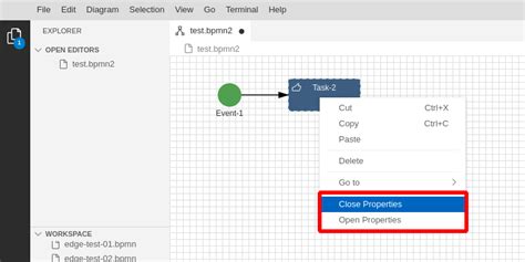 Open BPMN Documentation How To Configure Context Menus