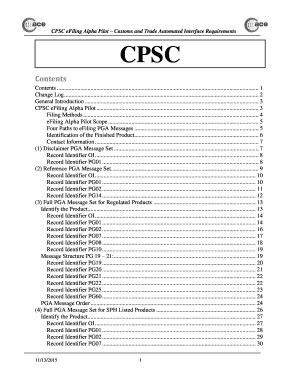 Fillable Online Cpsc CPSC EFiling Alpha Pilot Consumer Product Safety Commission Cpsc Fax