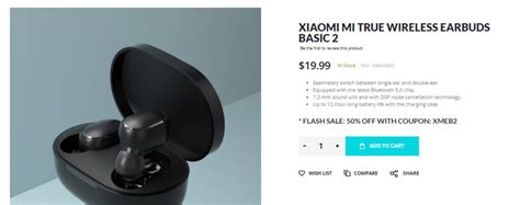 Xiaomi Mi Earbuds Basic Available Via Giztop Flash Sale For Gizmochina