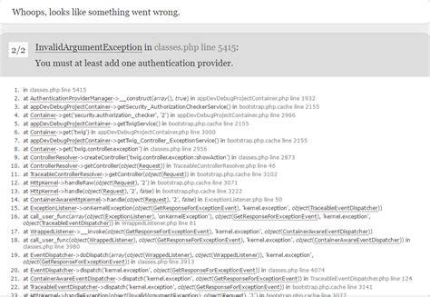 Résolu Symfony2 Fichier Securityyml You Must At Least Add One