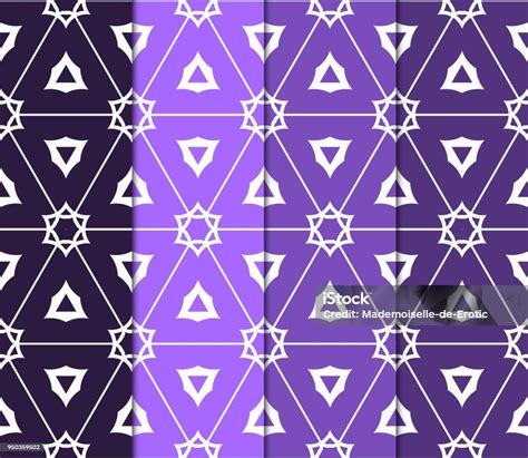 완벽 한 꽃 패턴의 집합입니다 아트 데코 기하학적 배경입니다 현대 그래픽 디자인입니다 벡터 일러스트 레이 션 0명에 대한 스톡 벡터 아트 및 기타 이미지 Istock