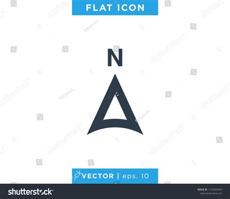 Arrow Compass Icon Vector Logo Template Stock Vector Royalty Free