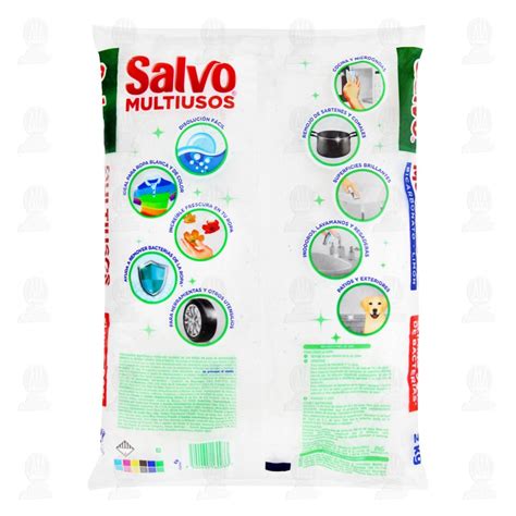 Detergente En Polvo Salvo Multiusos Triple Poder 2 Kg De Salvo