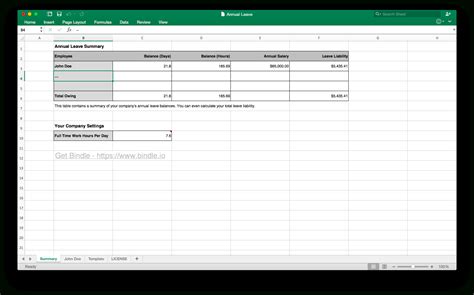 Simple Annual Leave Spreadsheet With Regard To Free Annual Leave Spreadsheet Bindle Db Excel Com
