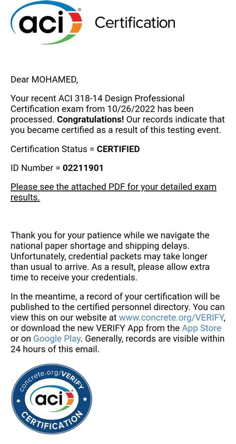 Mohamed Khaled Pmp® On Linkedin Aci Concretedesign Certifiedprofessional Careermilestone