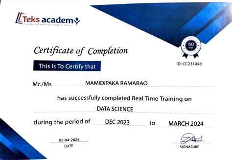 Mamidipaka Ramarao On Linkedin Datasciencecertification Python Excel Sql Powerbi Tableau