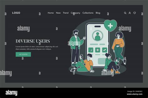 Wellness Monitoring Concept Digital Health App Interface With Diverse Users Engaging With The