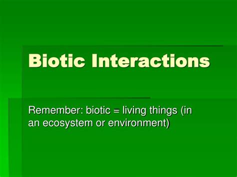 Ppt Biotic Interactions Powerpoint Presentation Free Download Id