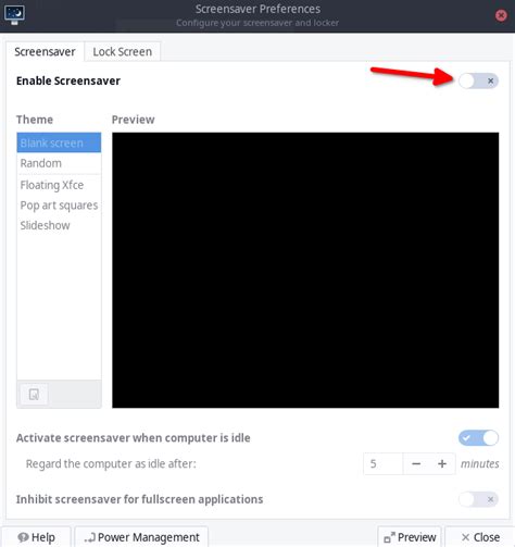 how to disable automatic screen lock under xfce newbie endeavouros