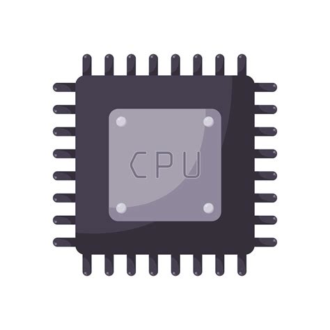 Cpu Central Processing Unit Microchip Technology Vector Illustration Graphic 38504767 Vector Art