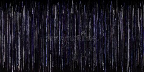 Abstract Digital Rain Background Data Stream Code Technology Matrix Stock Illustration