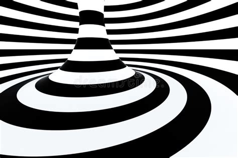 black and white stripe repeating lines 3d rendering stock