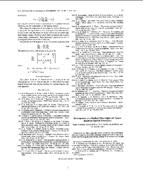 Pdf Development Of A Medical Fiber Optic Ph Sensor Based On Optical Absorption