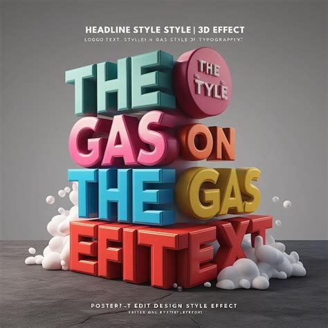 Editable 3d Text Effect Vector Illustration Cartoons Clipart And Line Art Design Editable 3d Tex