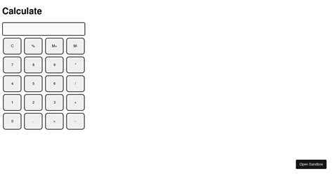 Calculator Project Forked Codesandbox