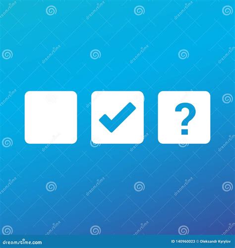 Check Box Blank Checkmark And Question Mark Tick Check Mark Approval Signs Design OK Symbol