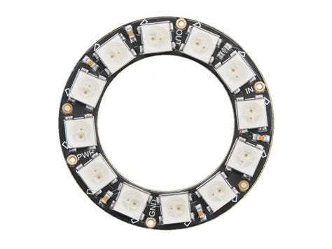 Buy NeoPixel ring 12 RGB LEDs ø37mm at the right price electrokit