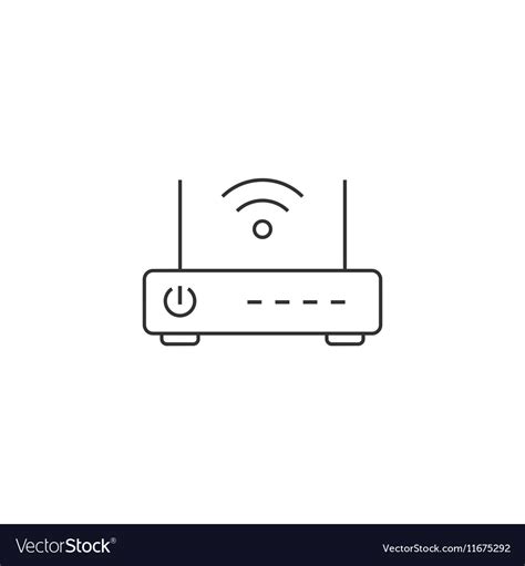 Wireless Router Thin Line Icon Royalty Free Vector Image