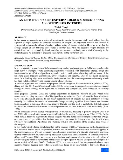 pdf an efficient secure universal block source coding algorithm for