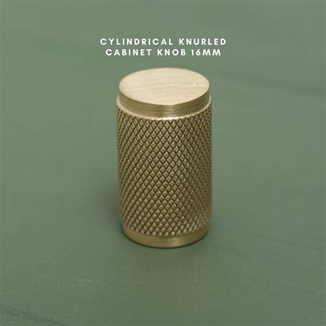Solid Satin Brass Knurled Kitchen Handles And Knobs By Brass Bee