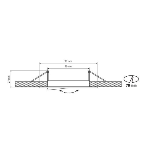 Oprawa sufitowa podtynkowa ruchoma VEPA okrągła czarna