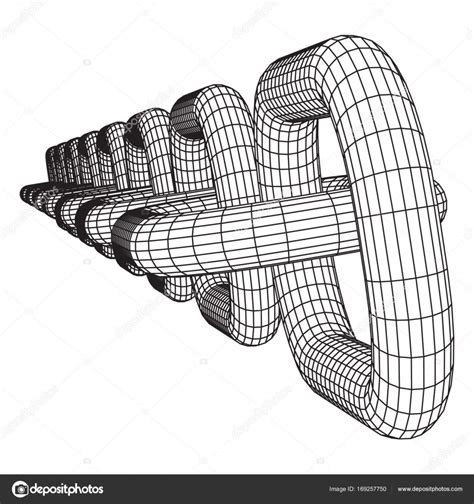 Wireframe BlockChain Links Stock Vector Image By Newb1 169257750