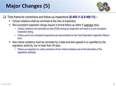 Ppt Brief On New Tri Service Food Code Tsfc P 5010 Chpt 1 Powerpoint Presentation Id2739816
