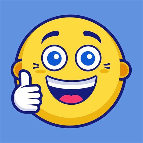 Thumbs Up Emoticon Vector Design Of An Emoticon Showing Thumbs Up