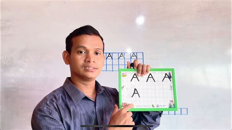 វីដេអូរបង្រៀនសិស្ស ភាសាអង់គ្លេសកម្រិតដំបូង មេរៀនទី ១ ការបង្រៀនសរសេរអក្សារ A Youtube