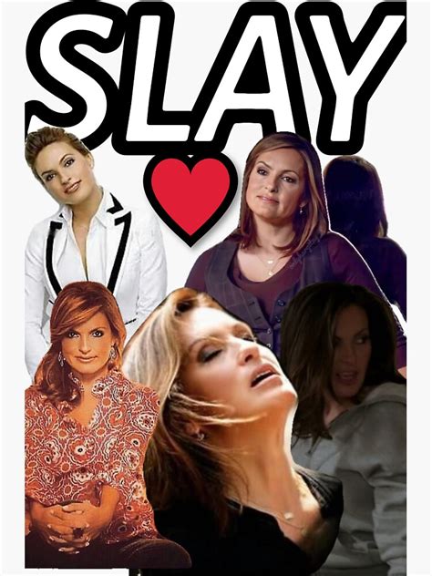 Slay Mariska Hargitay Cute Svu Sticker Olivia Benson Meme Sticker