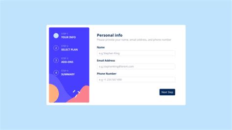 Frontend Mentor Multistep Form With React And React Router Dom Package Solution Coding